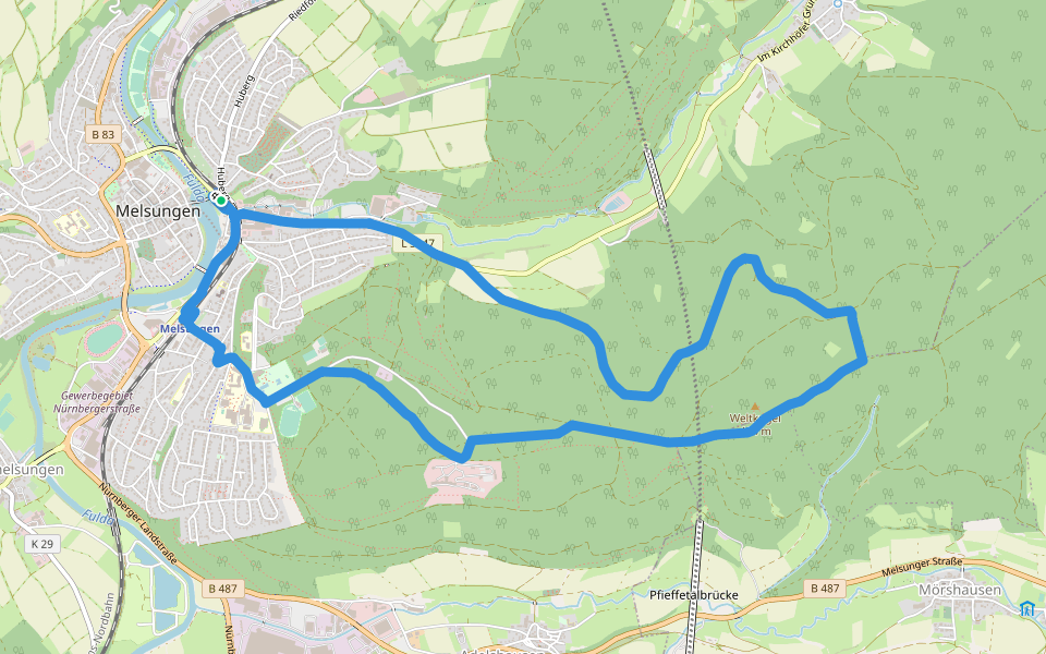 Melsunger circular hiking trail M9 in Hessen | Walking Map
