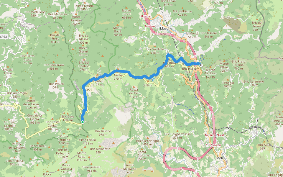 Passo del Faiallo - Passo del Turchino | Walking Map