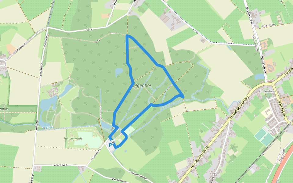 Nieuwenhoven Blue diamond in Vlaams Gewest | Walking Map