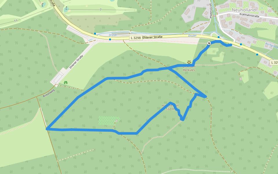 Loop hawk game in Hessen | Walking Map