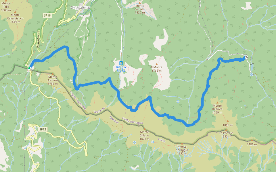 Presa Alta - Lama di Mezzo - Lama di Rio Re - Passo di Pradarena ...