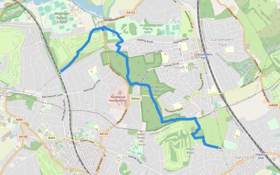 London LOOP (Section 14) in England | Walking Map