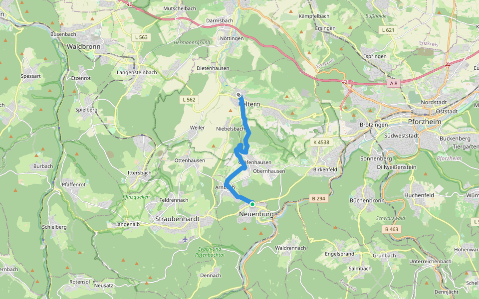 Neuenbürg - Ellmendingen Hiking Trail - Birkenfeld, Baden-Württemberg ...