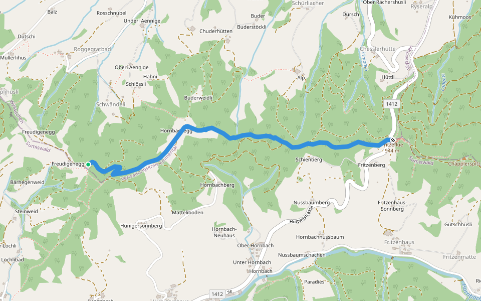 Freudigenegg-Fritzenflue Hiking Trail - Sumiswald, Bern | Pacer