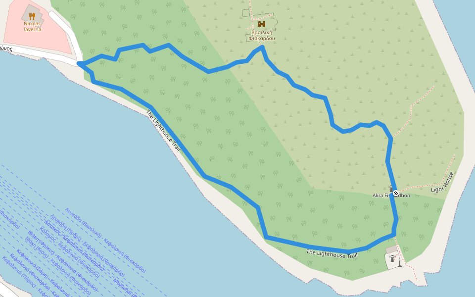 The Lighthouse Trail Walking and Running - Fiskardo | Pacer