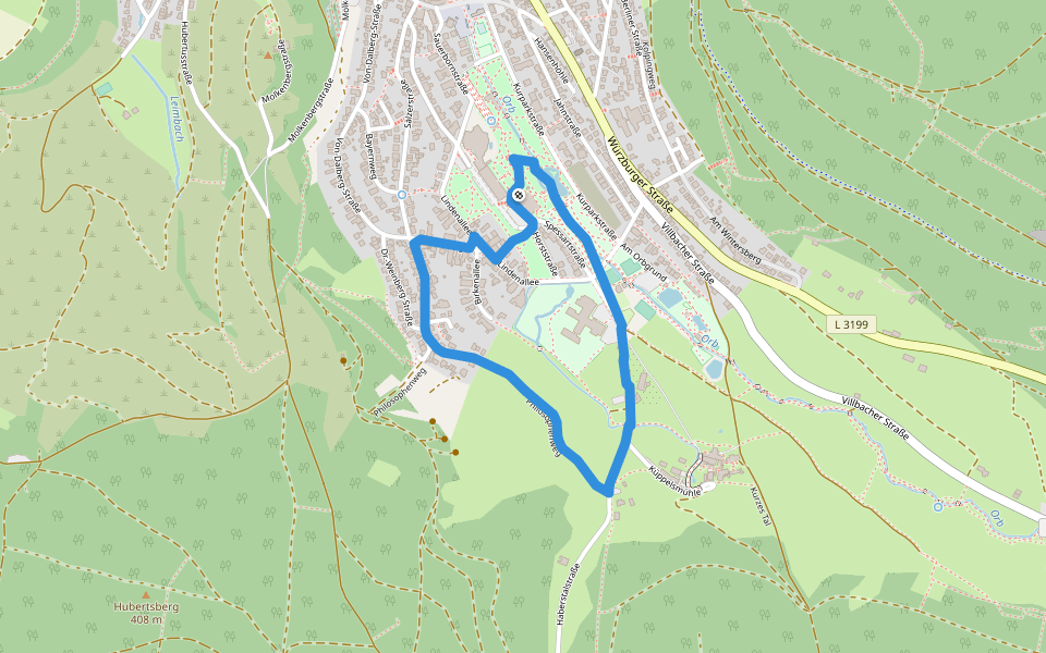 Bad Orb Terainkurweg 32 (via the Philosophenweg) Hiking Trail - Hessen ...