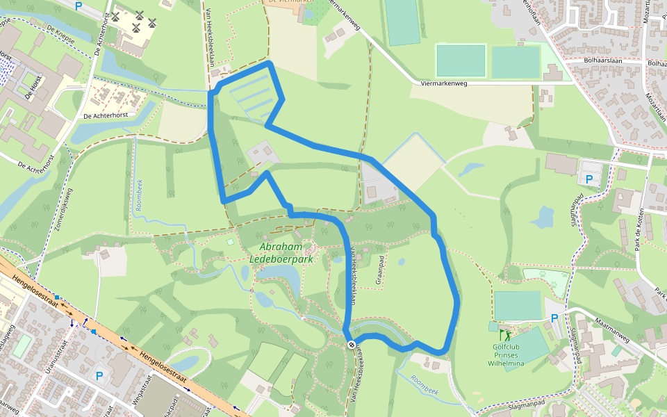 WNW Twente - Ledeboerpark - blue route in Overijssel | Walking Map