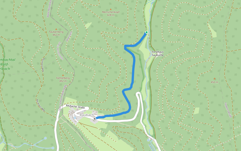 Connection path Hiking Trail - Oberzent, Hessen | Pacer