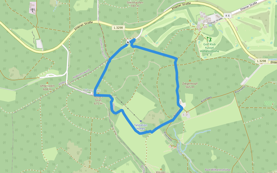 Kassel, circular route 10 in Hessen | Walking Map