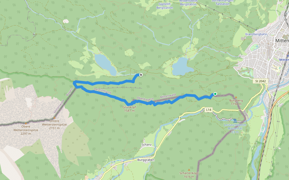 Trail 871 (red) Hiking - Mittenwald, Bayern | Pacer