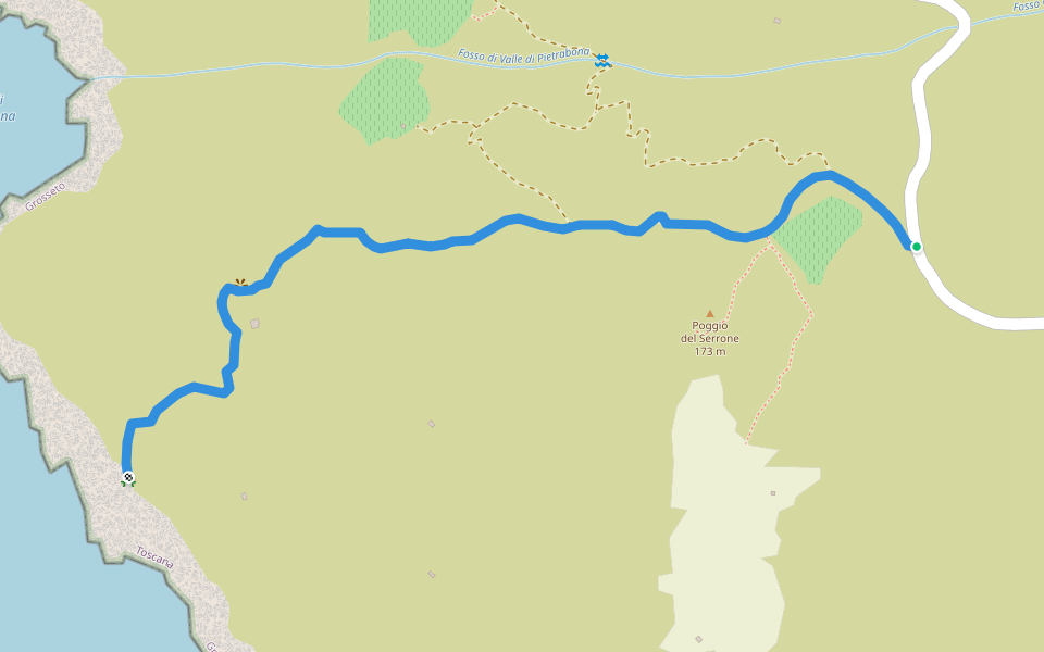 Overview - hillock of Serrone - Serrone | Walking Map