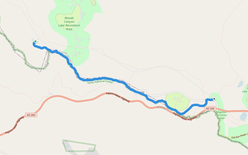 Rim Lakes Vista Trail #622 in Arizona | Walking Map