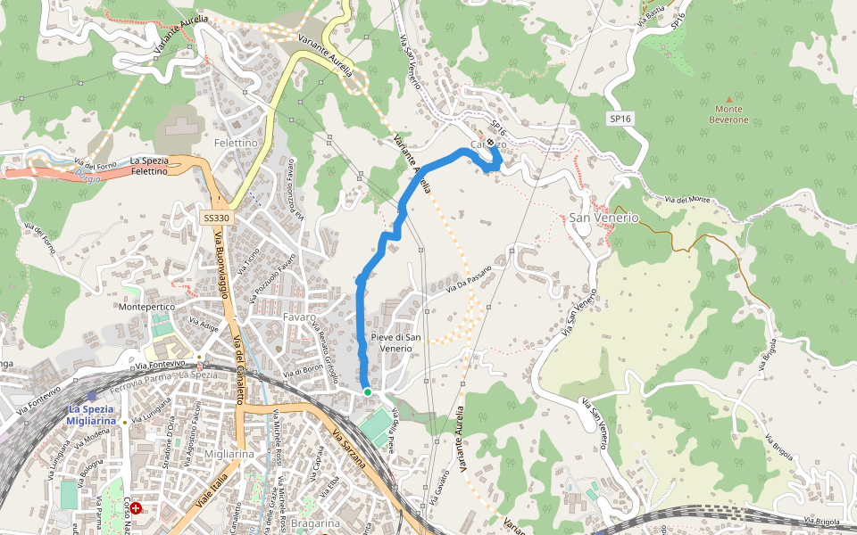 La Pieve – Carozzo (via della Lobbia) in Liguria | Walking Map