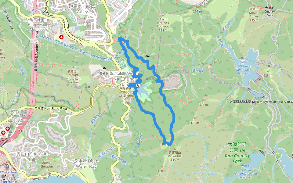 Tai Tam Country Trail in Hong Kong Island | Walking Map