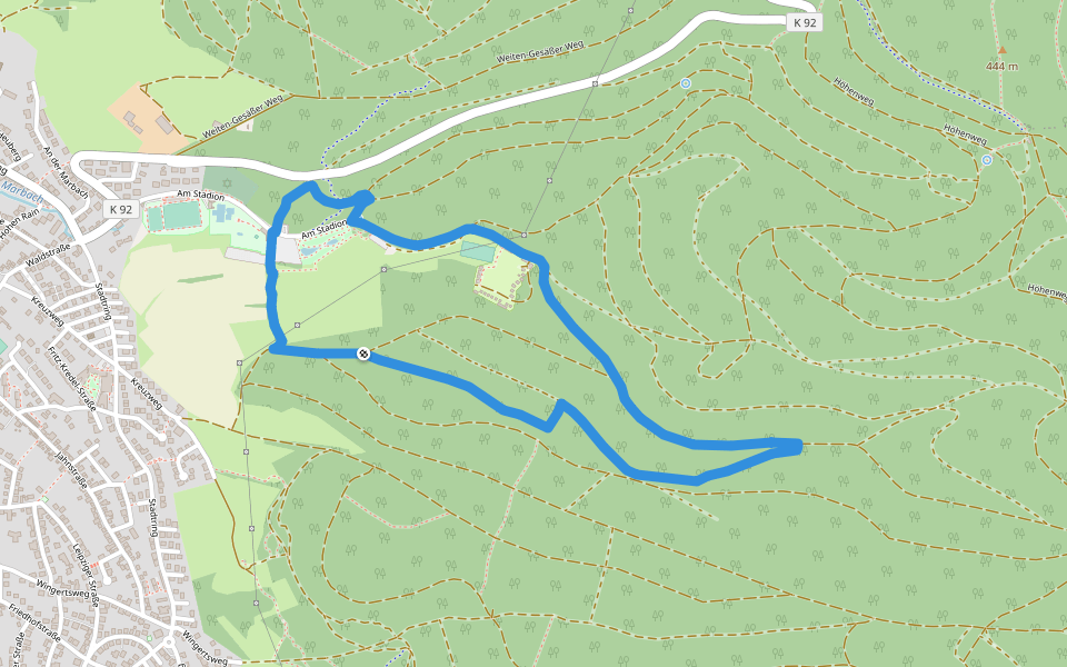Circular hiking trail Michelstadt forest swimming pool 2: school forest ...