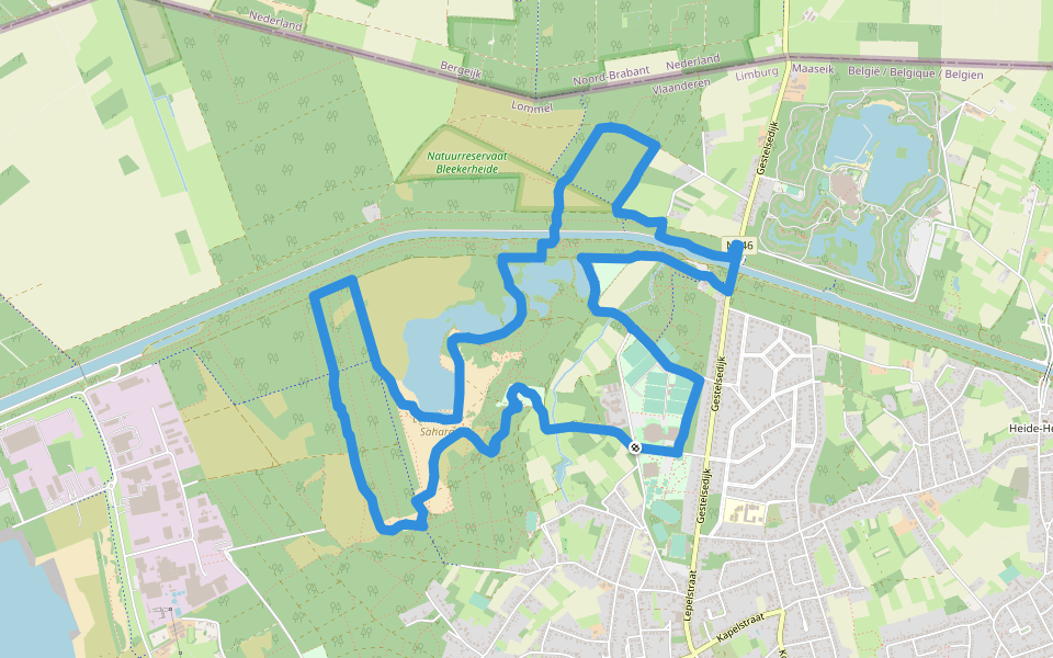 Sahara Red triangle in Vlaams Gewest | Walking Map