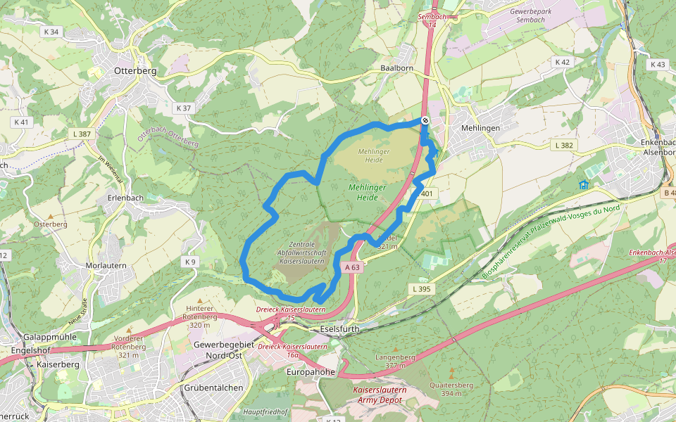 Hochfelsweg in Rheinland-Pfalz | Walking Map