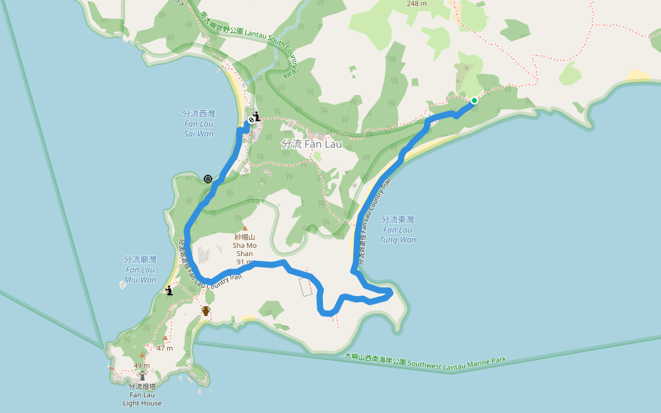 Fan Lau Country Trail in New Territories | Walking Map