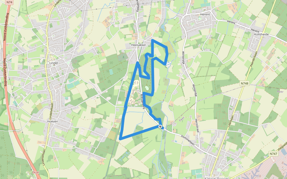 Dommel valley Red triangle in Vlaams Gewest | Walking Map