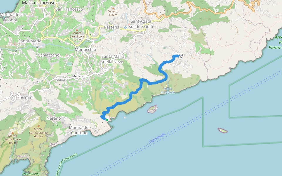 High route of the Lattari Mountains - 8 | Walking Map
