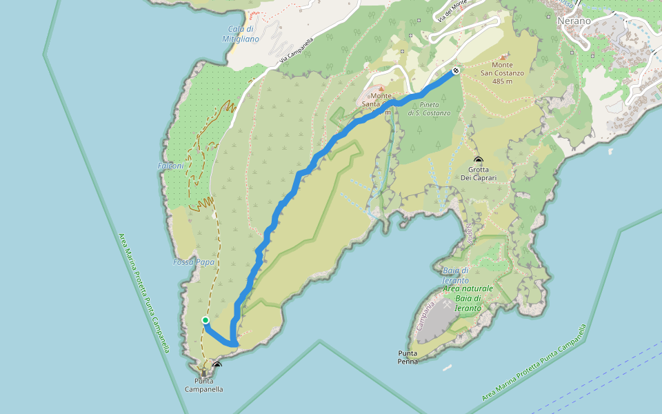 High route of the Lattari Mountains - 10 | Walking Map