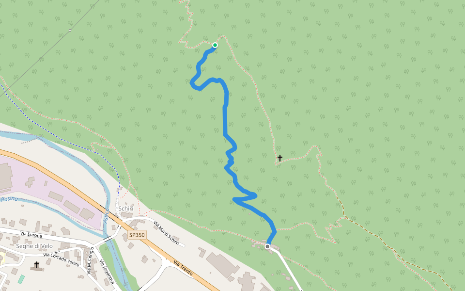 Piangrande di Cogollo - Connection with 643 | Walking Map