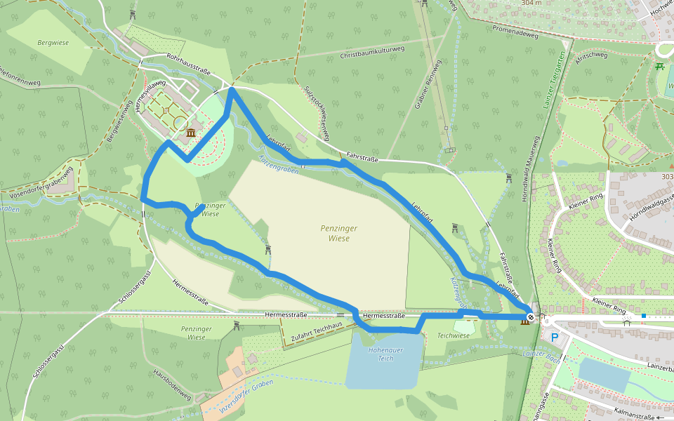 Natural clay path in Wien | Walking Map