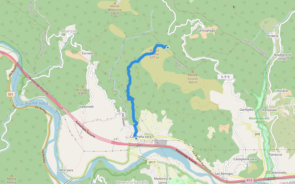 Cavanella – Bric Arvota – (Bivio 159) | Walking Map
