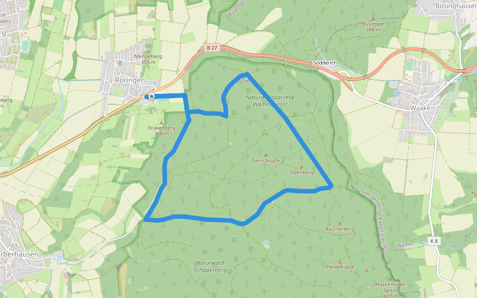 Circular hiking trail Roringen - tour brown diamond - Göttingen ...