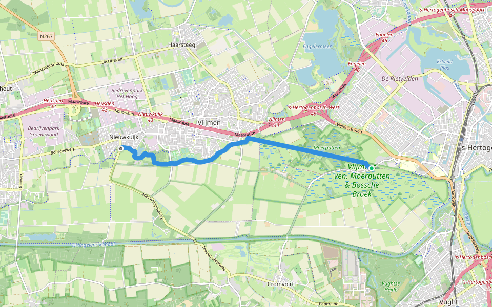 Grensdijkjespad - 4 - Vlijmen - Nieuwkuijk in Noord-Brabant | Walking Map