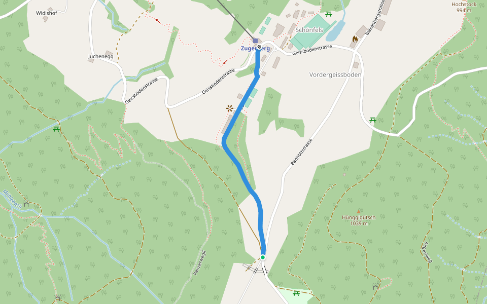 Zugerberg - Tank trap in Zug | Walking Map