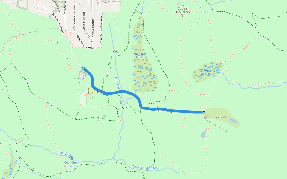 Clay Pit Road in Washington | Walking Map