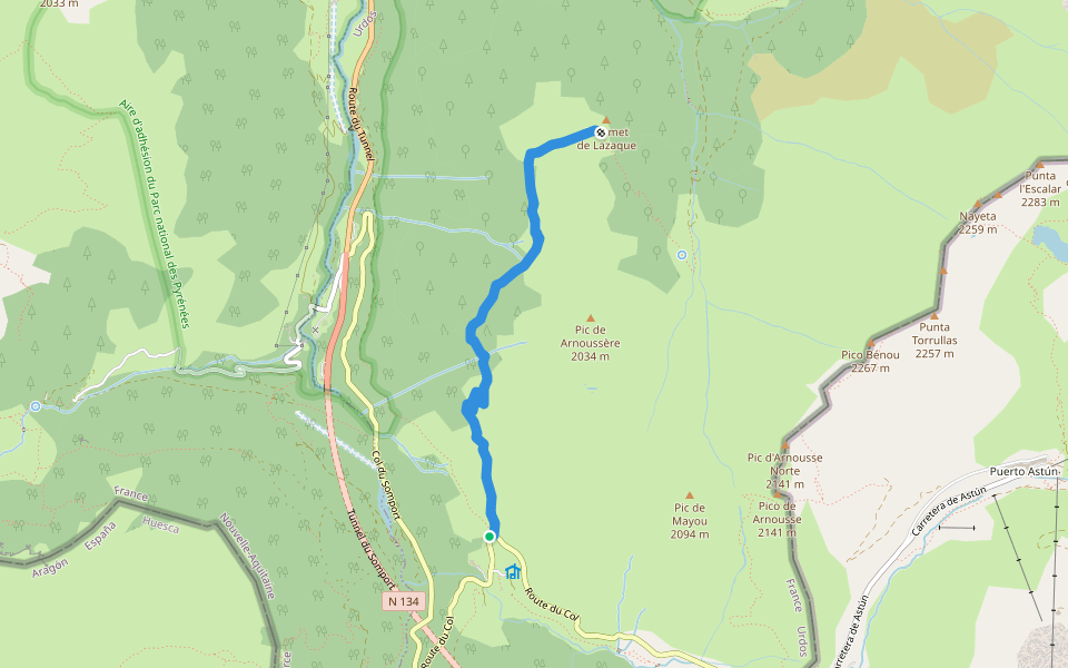 Gentian Plateau Trail PNP in Nouvelle-Aquitaine | Walking Map