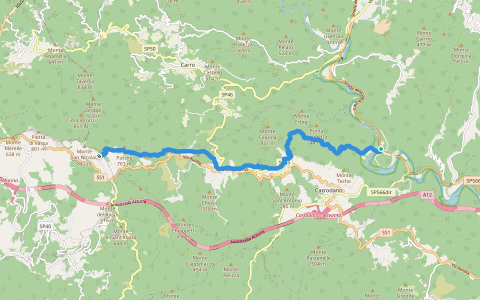 Arsina - Carrodano Superiore - Mattarana - Colle Gruzze - San Nicolao ...