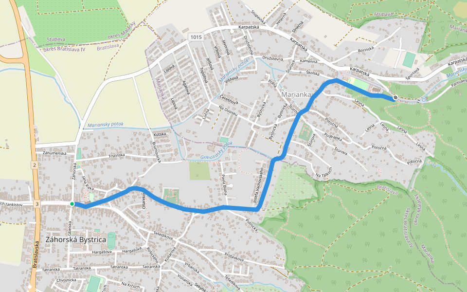 Pilgerweg Großeisenbrunn - Marianka in Bratislavský kraj | Walking Map