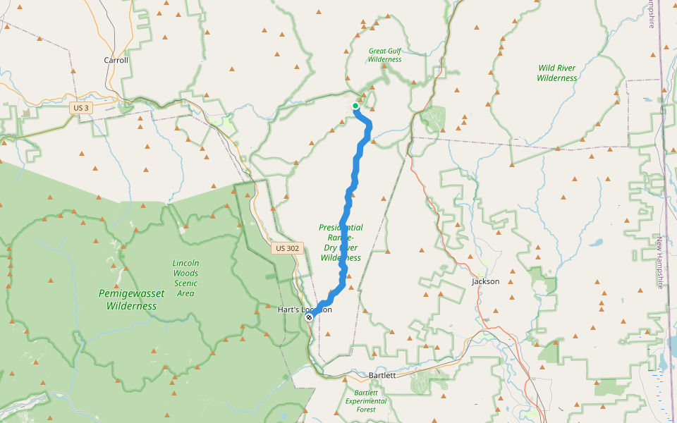 Davis Path in New Hampshire | Walking Map