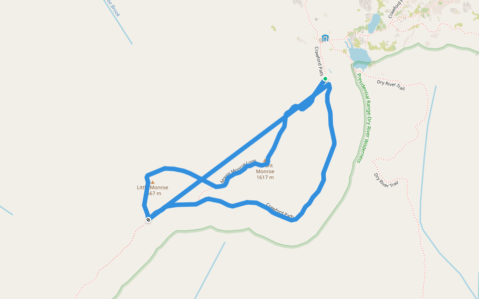 Mount Monroe Loop in New Hampshire | Walking Map