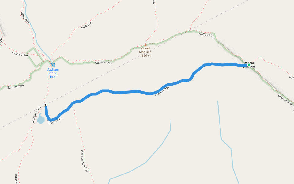 Parapet Trail in New Hampshire | Walking Map