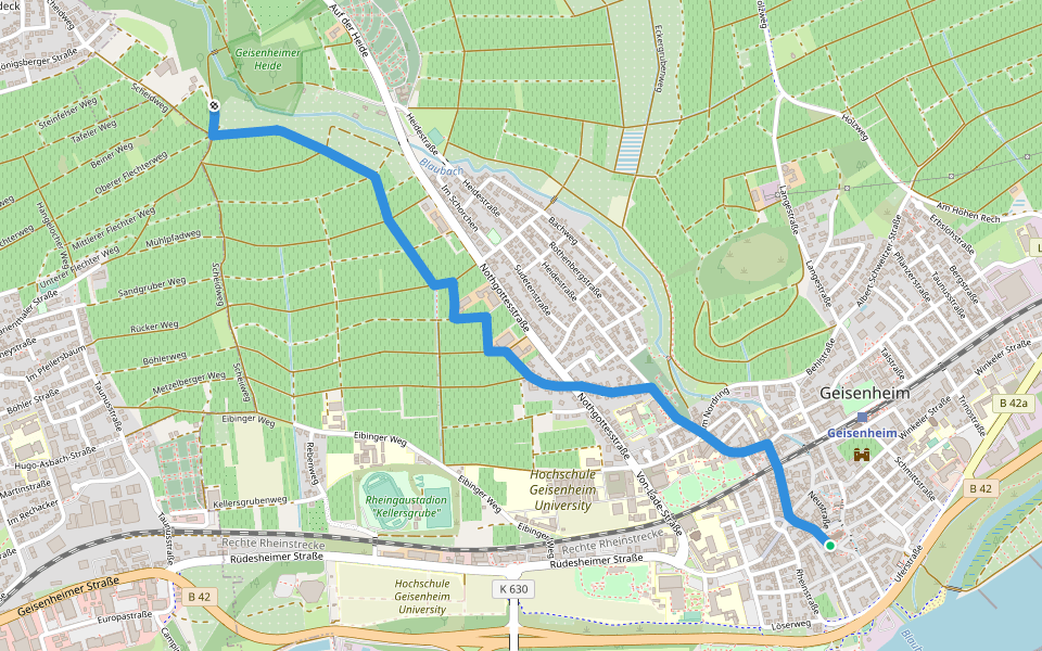 Rheinsteig access route to Geisenheim Hiking Trail - Hessen | Pacer