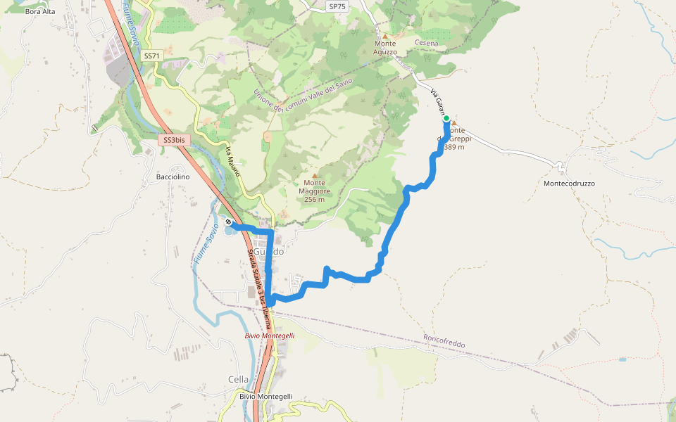 The ring of Gualdo, Monte dei Greppi | Walking Map