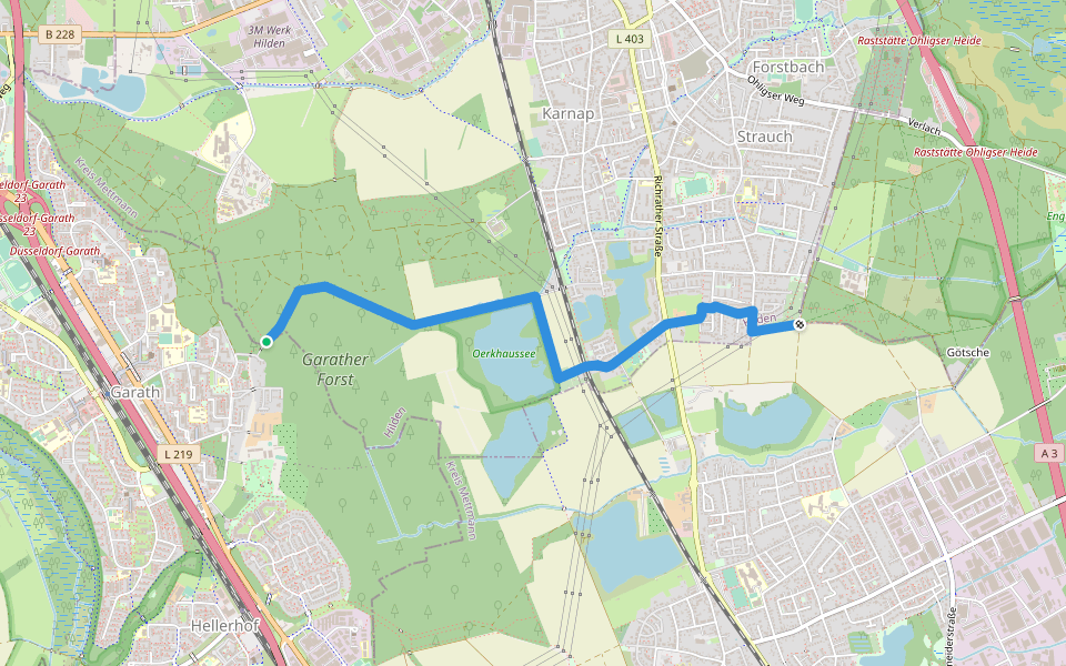 [X19] Castle Path [Hilden] in Nordrhein-Westfalen | Walking Map