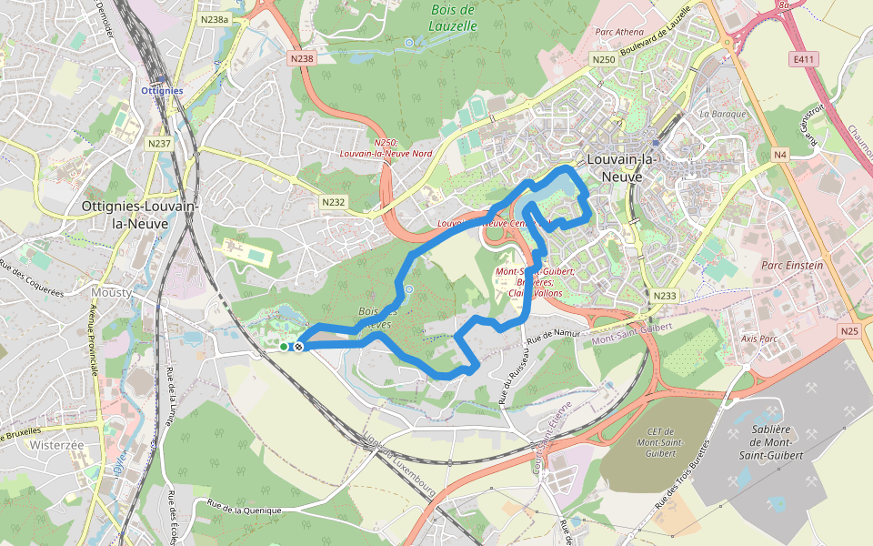 Walk in Ottignies-Louvain-la-Neuve n° 5: Wood of Dreams in Région ...