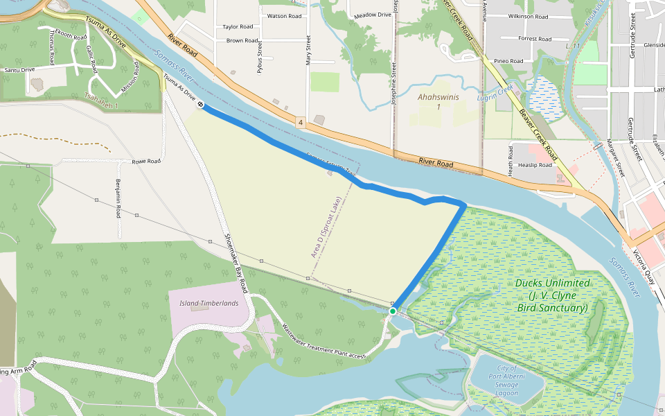 Somass Estuary Trail in British Columbia | Walking Map