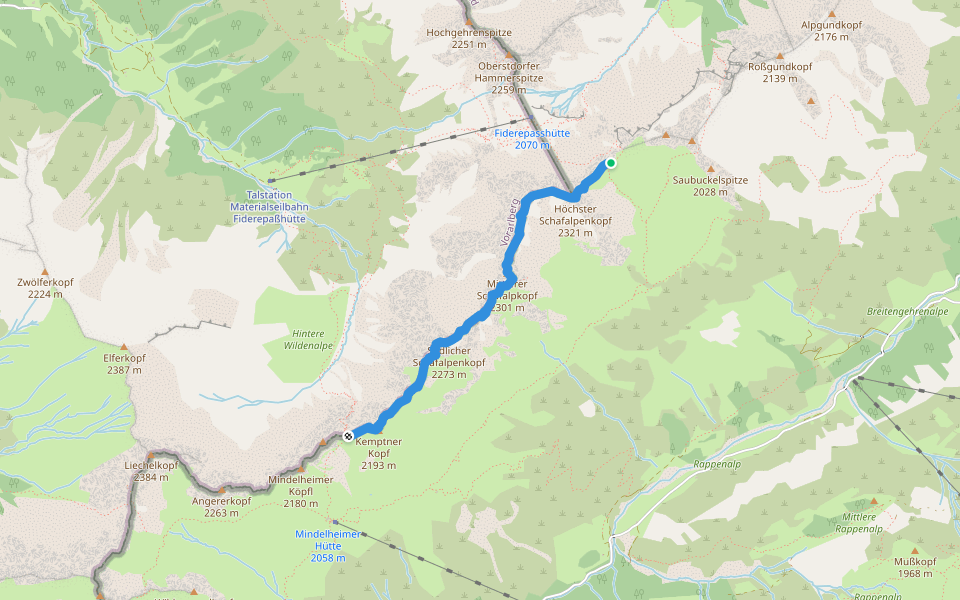 Klettersteig Mindelheim in Bayern | Walking Map