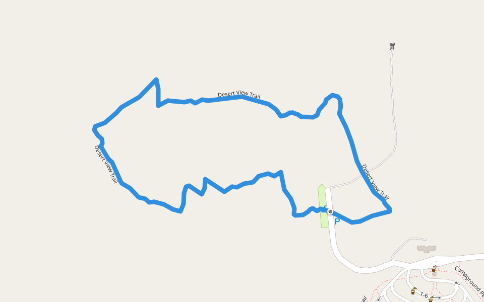 Desert View Trail in Arizona | Walking Map