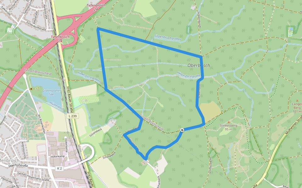 Angerland circular route A4 in Nordrhein-Westfalen | Walking Map