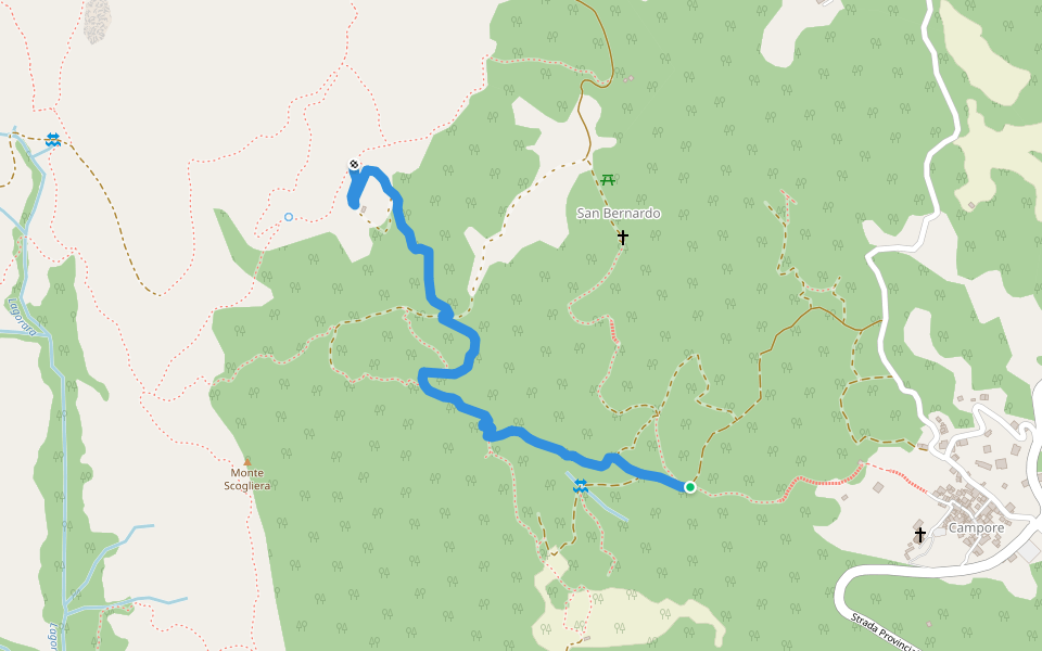 Campore - Ciappea (junction 610) | Walking Map