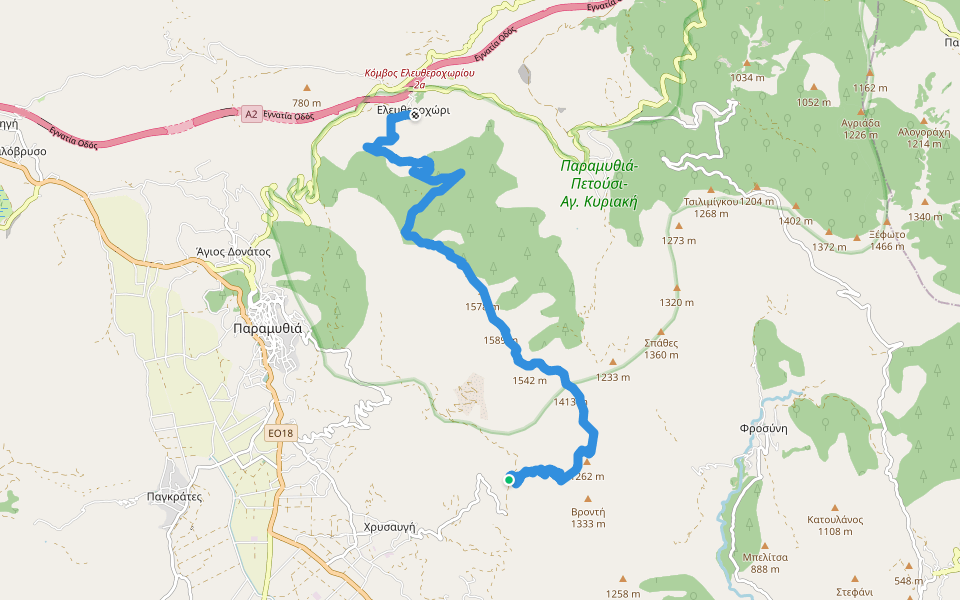Paramythia Gorilla Mountains (1,658m) | Walking Map