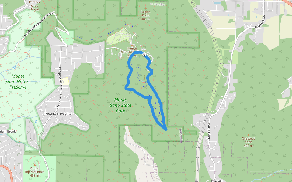 South Plateau Loop in Alabama | Walking Map