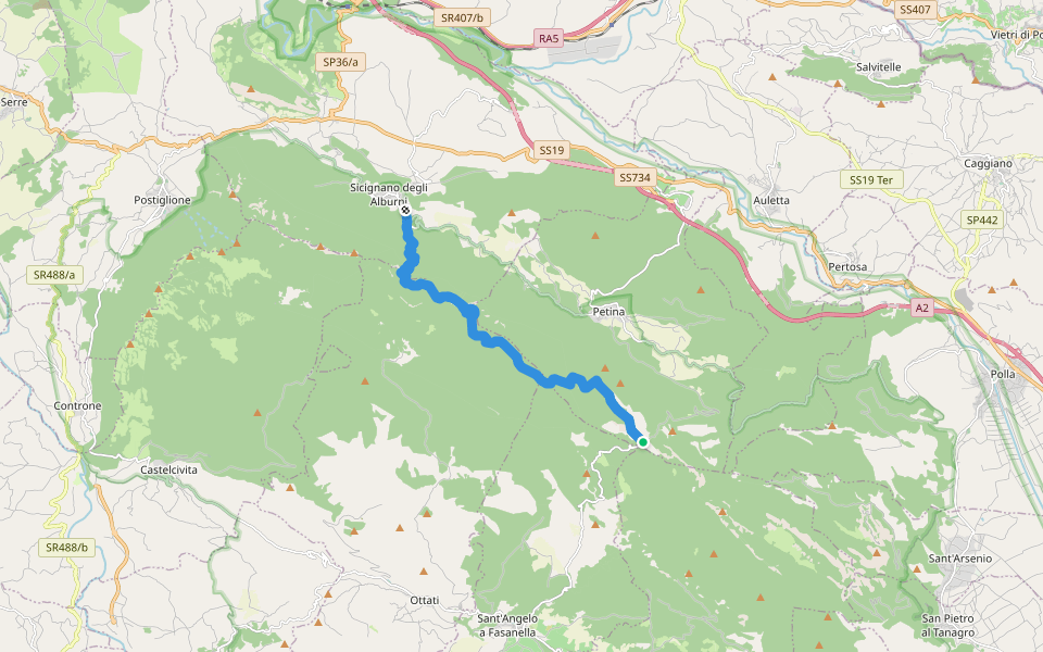Italy Trail - Stage S05 | Walking Map